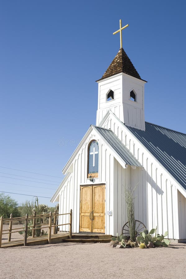 Church in the desert stock image. Image of church, desert - 25382117
