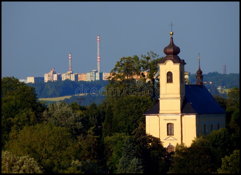 Church from distance stock image. Image of eastern, distance - 96239087
