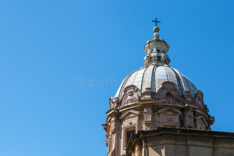 Church Dome in Rome stock image. Image of dome, basilica - 60348437