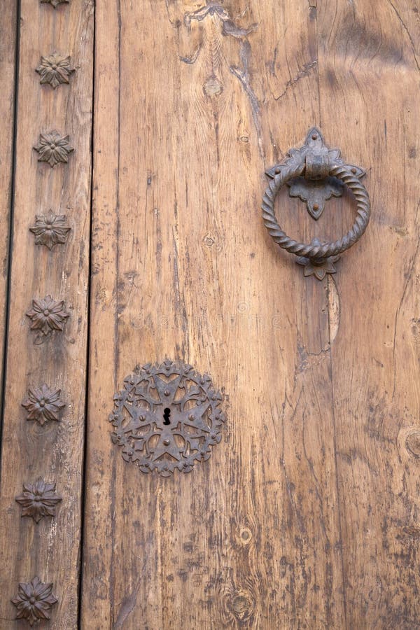 Church Door Lock, Pollenca, Majorca Stock Photo - Image of wood ...