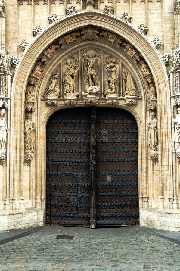 Church doors stock photo. Image of carving, entrance, closed - 5639374