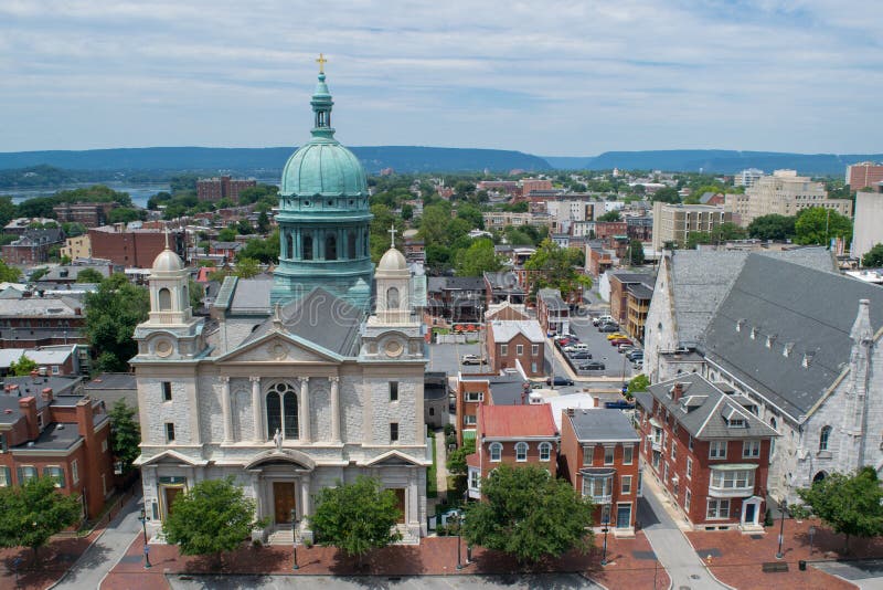 Church in Downtown Harrisburg, Pennsylvania Stock Photo - Image of ...