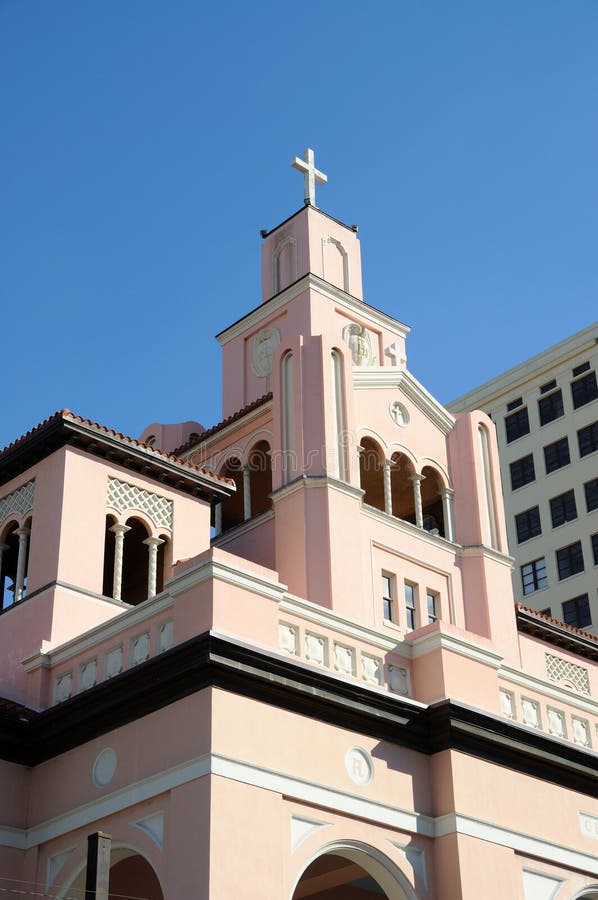 Church in Downtown Miami stock image. Image of miami - 12249317