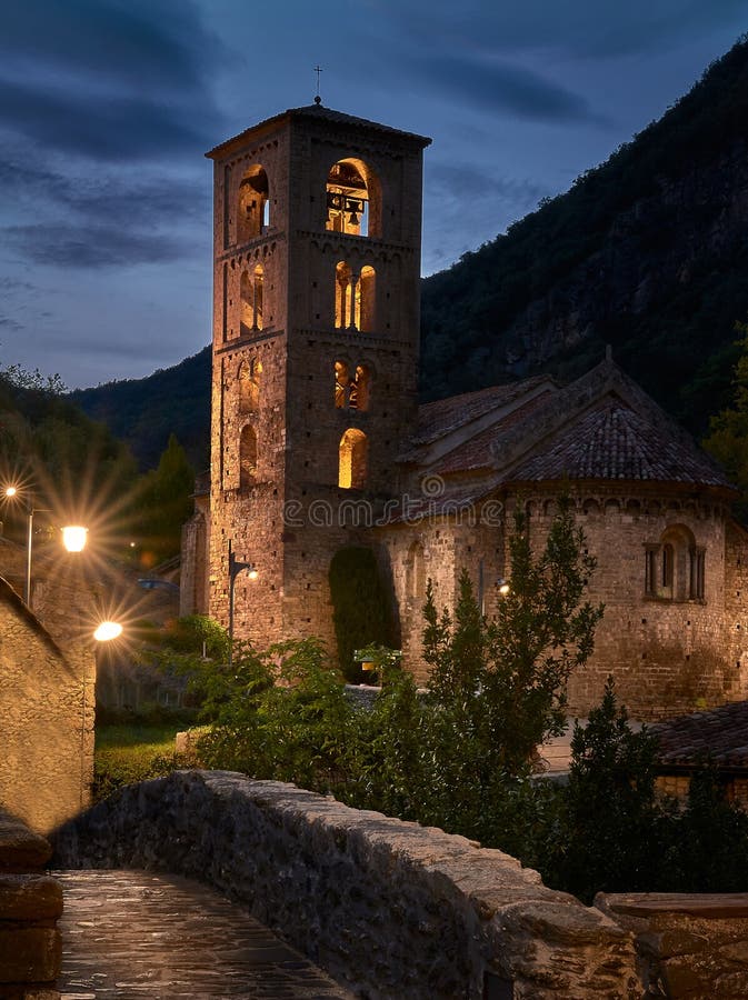 Church at dusk stock photo. Image of europe, catholic - 199447880