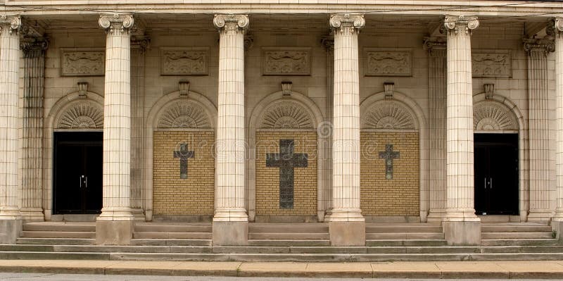 Church entrance stock image. Image of columns, steps, arches - 10445