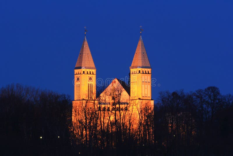 Church in the evening stock photo. Image of protestant - 23200966