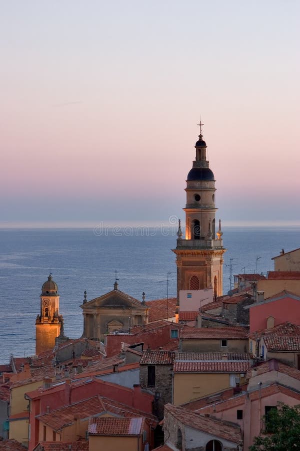 Church in evening twilight stock image. Image of hour - 1835493