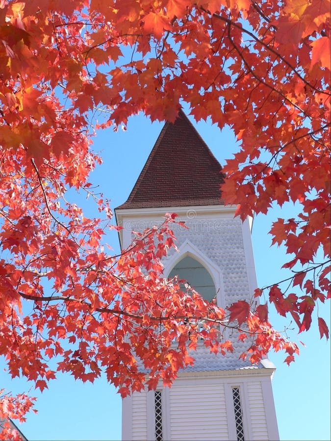 Church in the Fall stock photo. Image of autumn, leaves - 1565996