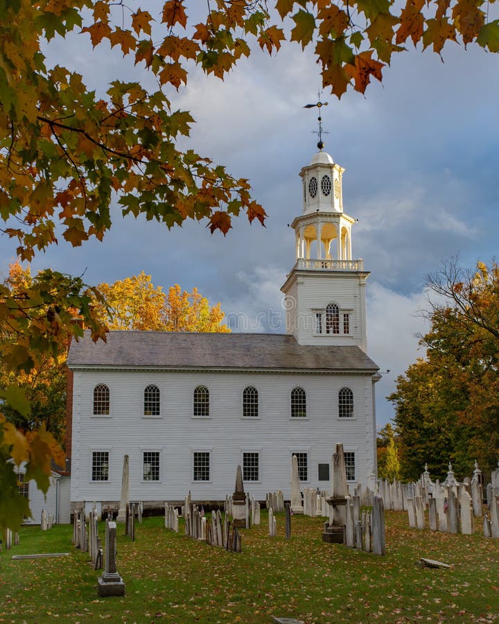 Church and Fall Foliage stock image. Image of autumn - 156838989