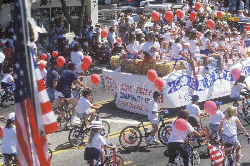 Church Float in July 4th Parade, Ojai, California Editorial Stock Image ...