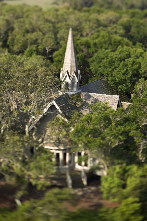 Church in forest. stock image. Image of angle, church - 3417223