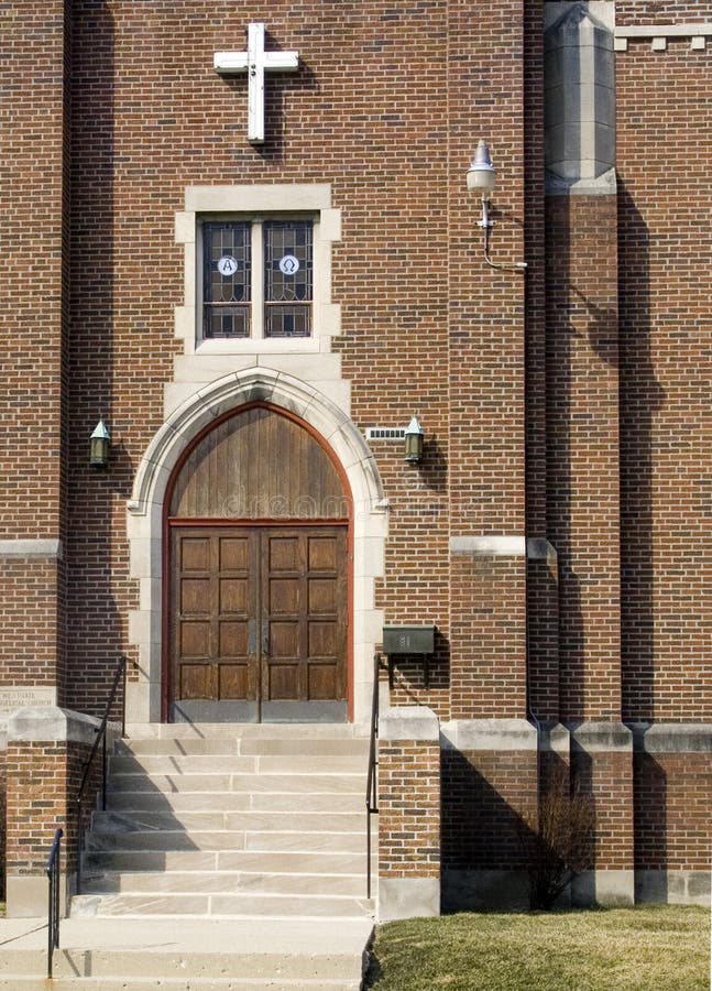 Church Front stock photo. Image of brick, shadows, church - 974950