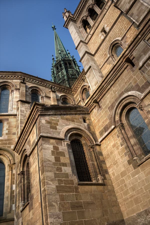 Church in Geneva stock photo. Image of detail, tower, church - 9087664