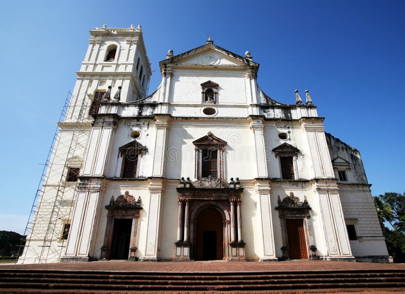 Church Goa India stock image. Image of postcard, places - 7147787