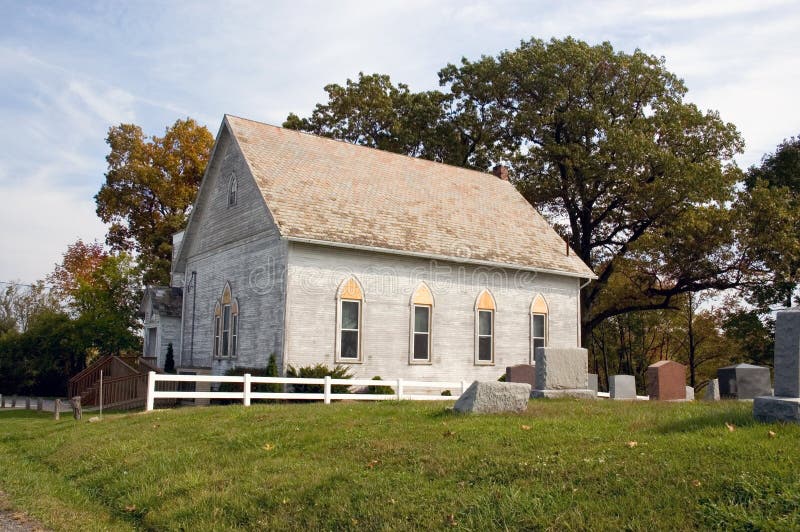 Church and Graveyard stock image. Image of building, cemetery - 293889
