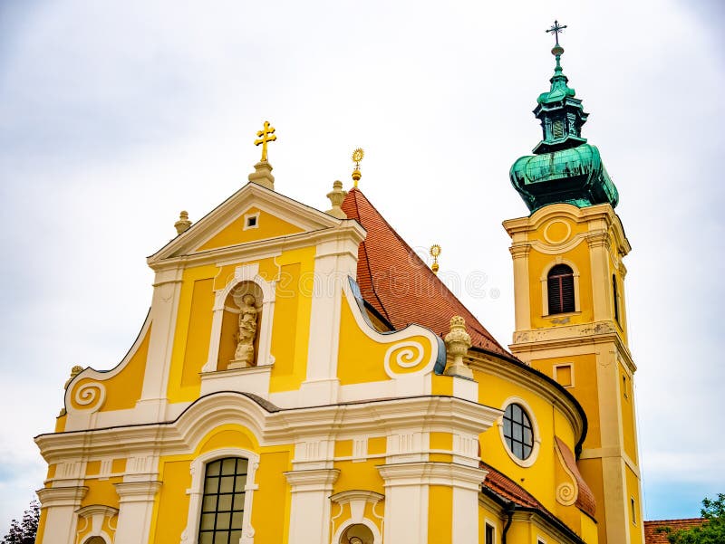 Church in Gyor, Hungary stock image. Image of church - 195166195