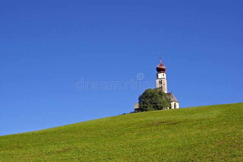 Church on a hill stock image. Image of green, peacefull - 9604515