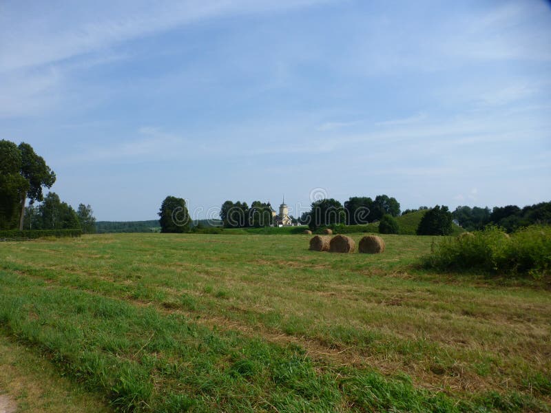 Church on a hill stock photo. Image of green, small, summer - 90674778