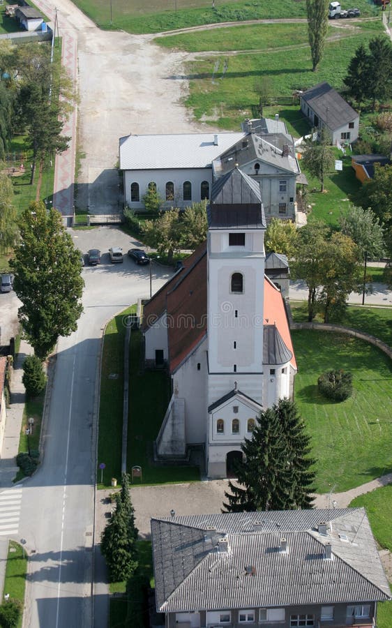 Church of the Holy Cross in Krizevci, Croatia Stock Photo - Image of ...