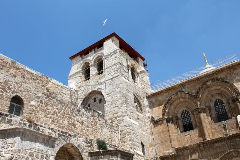 The Church of the Holy Sepulcher Tower Stock Image - Image of sepulcher ...