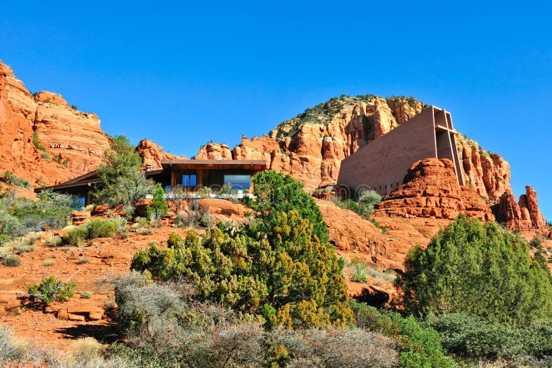Church in red rocks stock image. Image of sandstone, arizona - 9168999