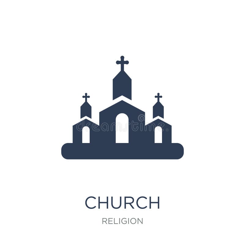 Church Icon. Trendy Flat Vector Church Icon on White Background Stock ...