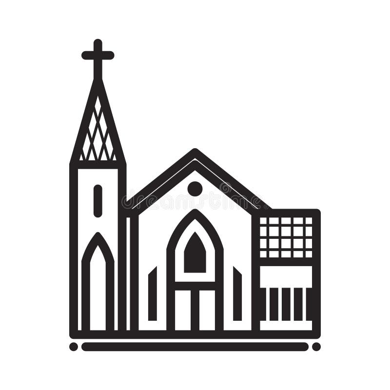 Church icon stock vector. Illustration of icon, holy - 266639588