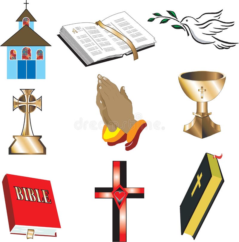 Church Icons 1 stock vector. Illustration of blue, easter - 12529461