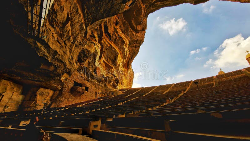 Church Inside the Cave in Egypt, Cairo Editorial Stock Image - Image of ...