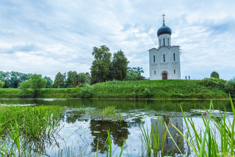 Church of the Intercession on the Nerl (1165) Stock Photo - Image of ...
