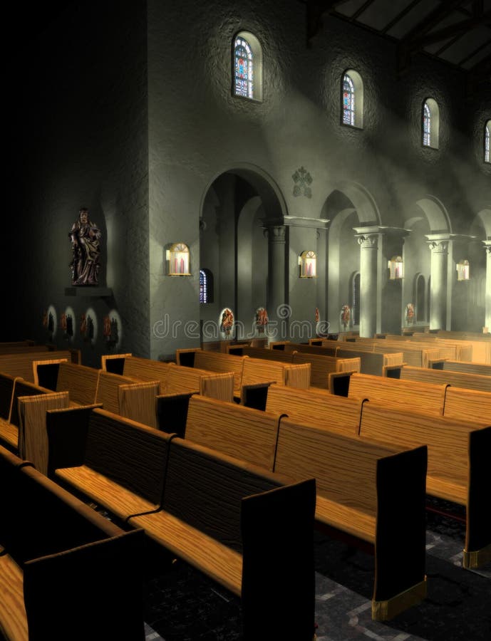 Church Interior stock illustration. Illustration of pews - 21336157