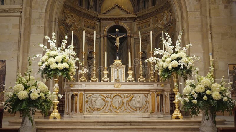 Church Interior, Altar and Ritual Stock Image - Image of church ...