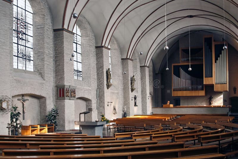 Church Interior Monschau Germany Stock Image - Image of altar, black ...