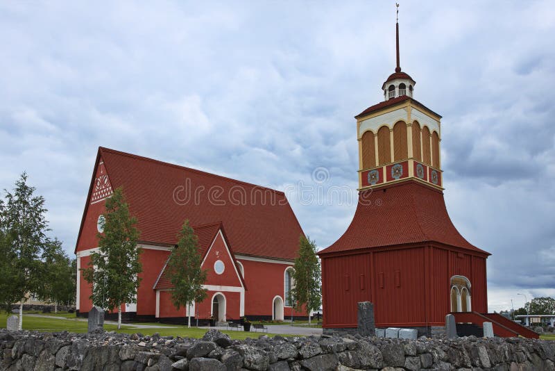 Church in Kalix, Sweden stock photo. Image of catholic - 312112624