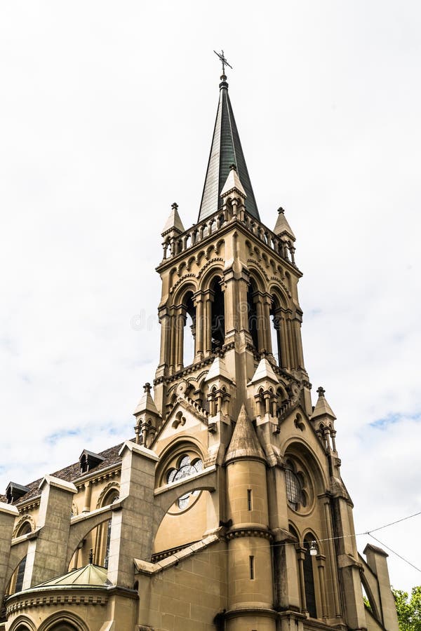 Church Kirche St. Peter and Paul in Bern, Switzerland Stock Image ...