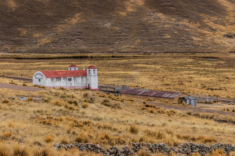 Church at the La Raya Pass, Pe Stock Image - Image of america, mountain ...
