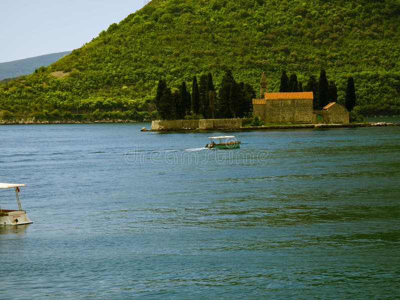 Church of the Lady of Our Rock Stock Photo - Image of rock, montanegro ...
