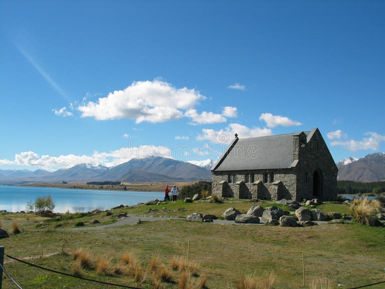 Church on the lake stock image. Image of island, south - 1010625