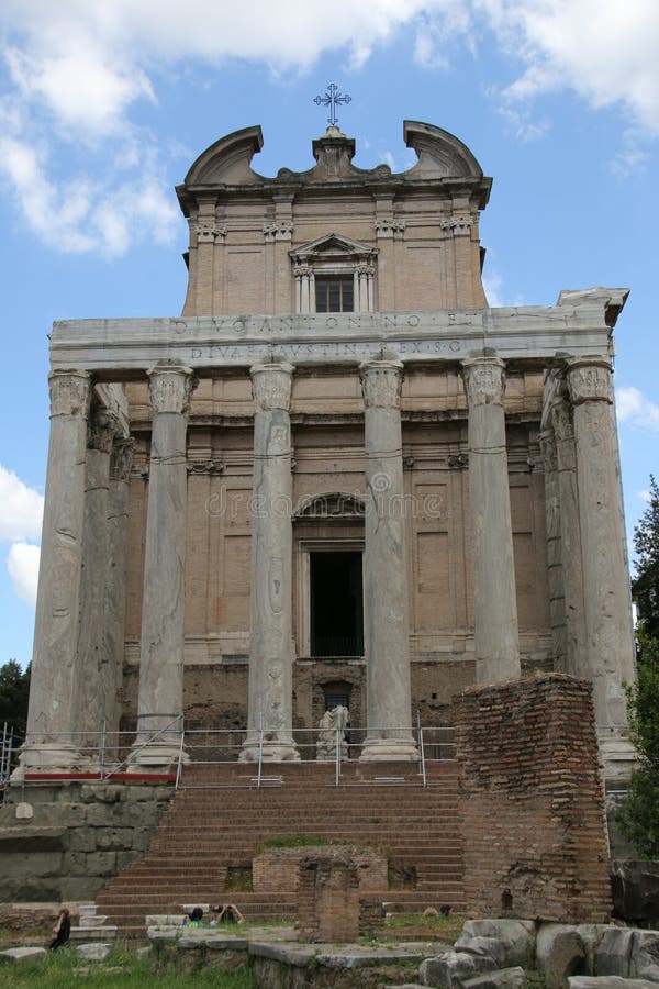 The Church with the Large Columns. Stock Photo - Image of boat, color ...