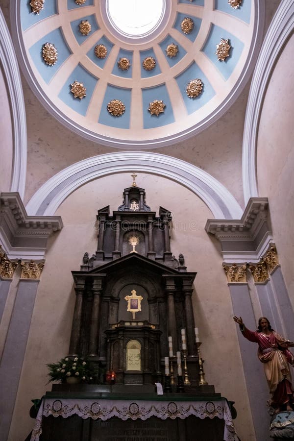 A Church with a Large Dome and a Small Altar Stock Image - Image of ...