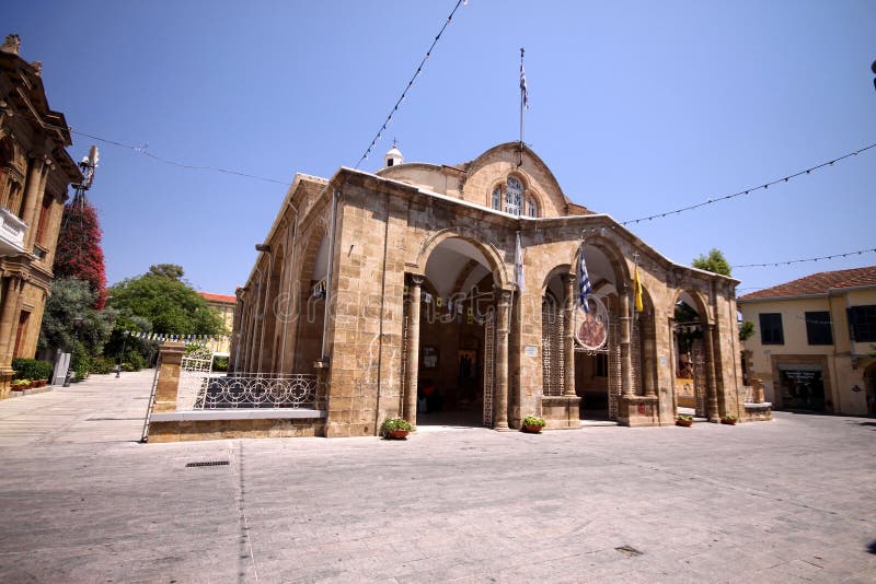 Church in Larnaca, Cyprus editorial stock image. Image of religion ...