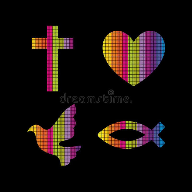 Church Logo. Christian Colors Symbols and Icons. Stock Vector ... Church Logo. Christian Colors Symbols and Icons. Stock Vector ...