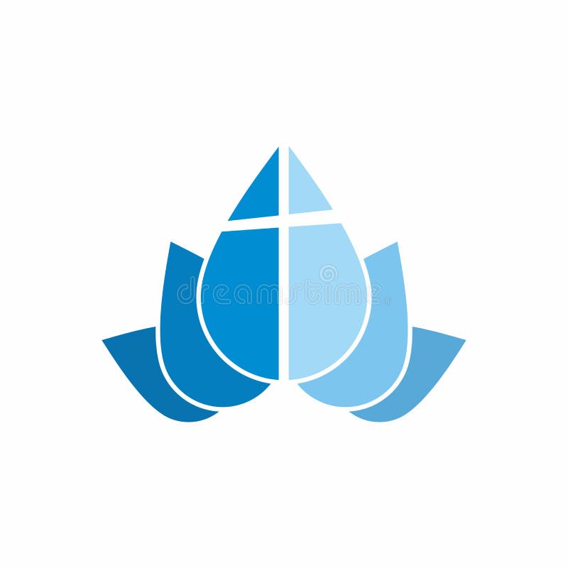 Church Logo. Cross and Water Drops. Stock Vector - Illustration of ...