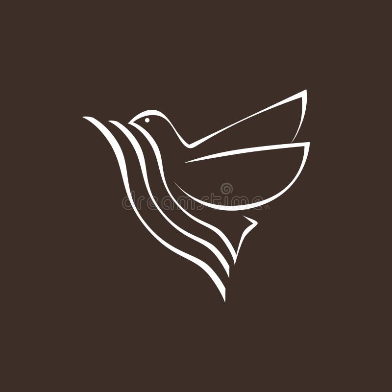 Church Logo. Holy Spirit, Dove and Waves. Stock Vector - Illustration ...