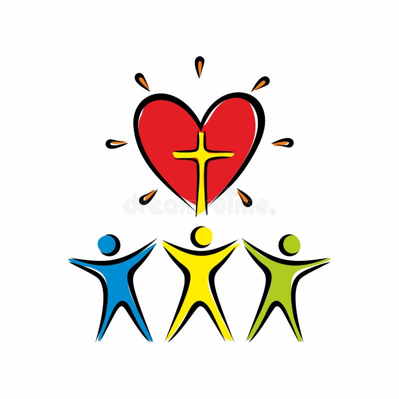 Church logo. Loving God stock vector. Illustration of catholic - 123263986