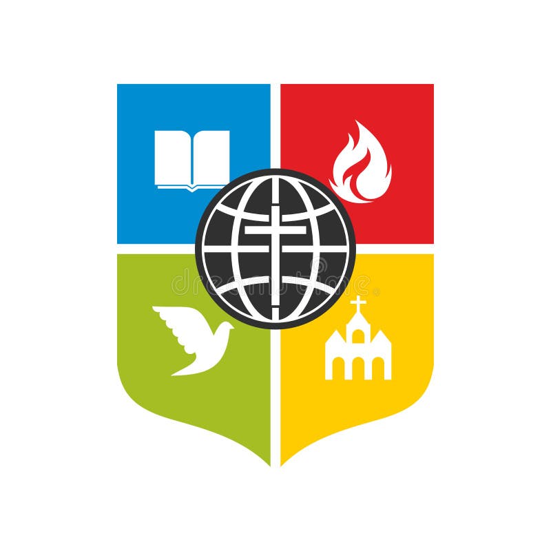 Church Logo. World Worship of God Stock Vector - Illustration of christ ...
