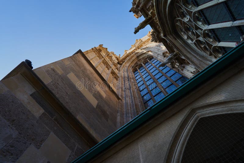 Church Low Angle View in Vienna, Austria Stock Photo - Image of window ...