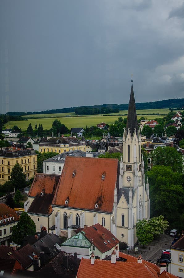 Church in Melk, Austria. stock photo. Image of color - 73632842