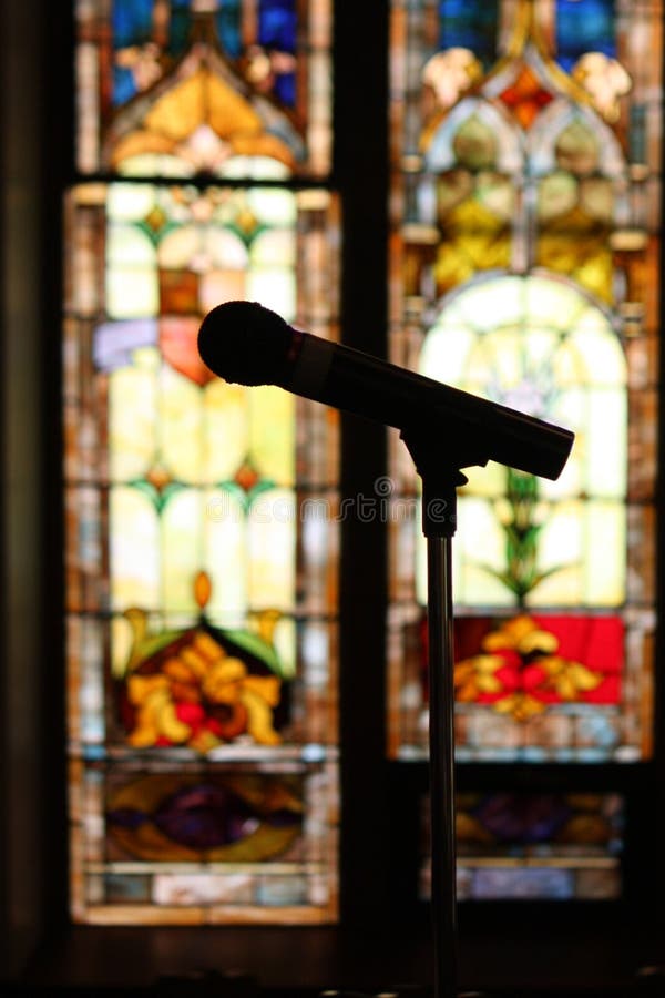 Church Microphone stock photo. Image of chapel, motivational - 9582164