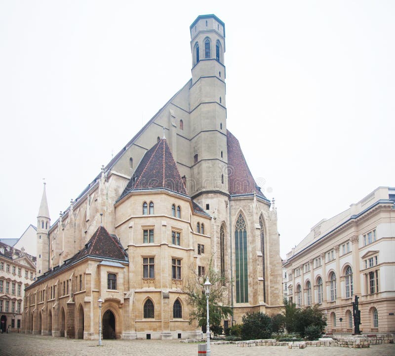 Minoriten church in Vienna stock photo. Image of tower - 22064412